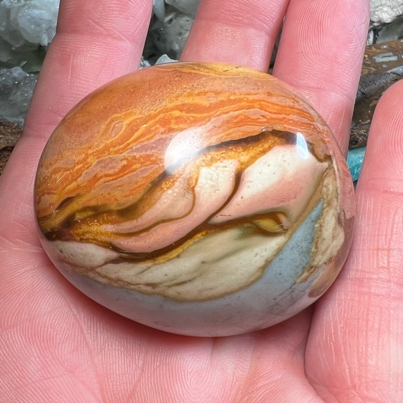 Hand Crafted | Accents | Polychrome Jasper Palm Stone | Poshmark